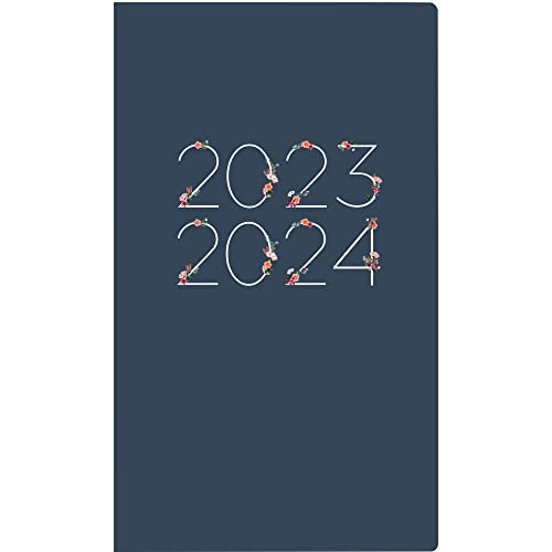 2023-2024 Blue Sky™ 24-Month Weekly/Monthly Planning Calendar, 3-5/8" x 6-1/8", Ashlyn Navy, January 2023 To December 20