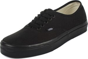 vans - u authentic shoes in black/black, 9 d(m) us mens / 10.5 b(m) us womens, black/black