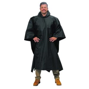 galeton men's tall size poncho, black, one size