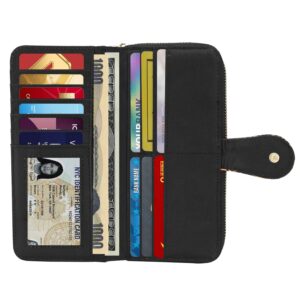 LOVESHE Women's Wallet RFID Blocking Bohemian style Credit Card Zip Around Phone Clutch Large Travel Purse Wristlet Clutch Wallet Zipper Wallet For Women(TY)