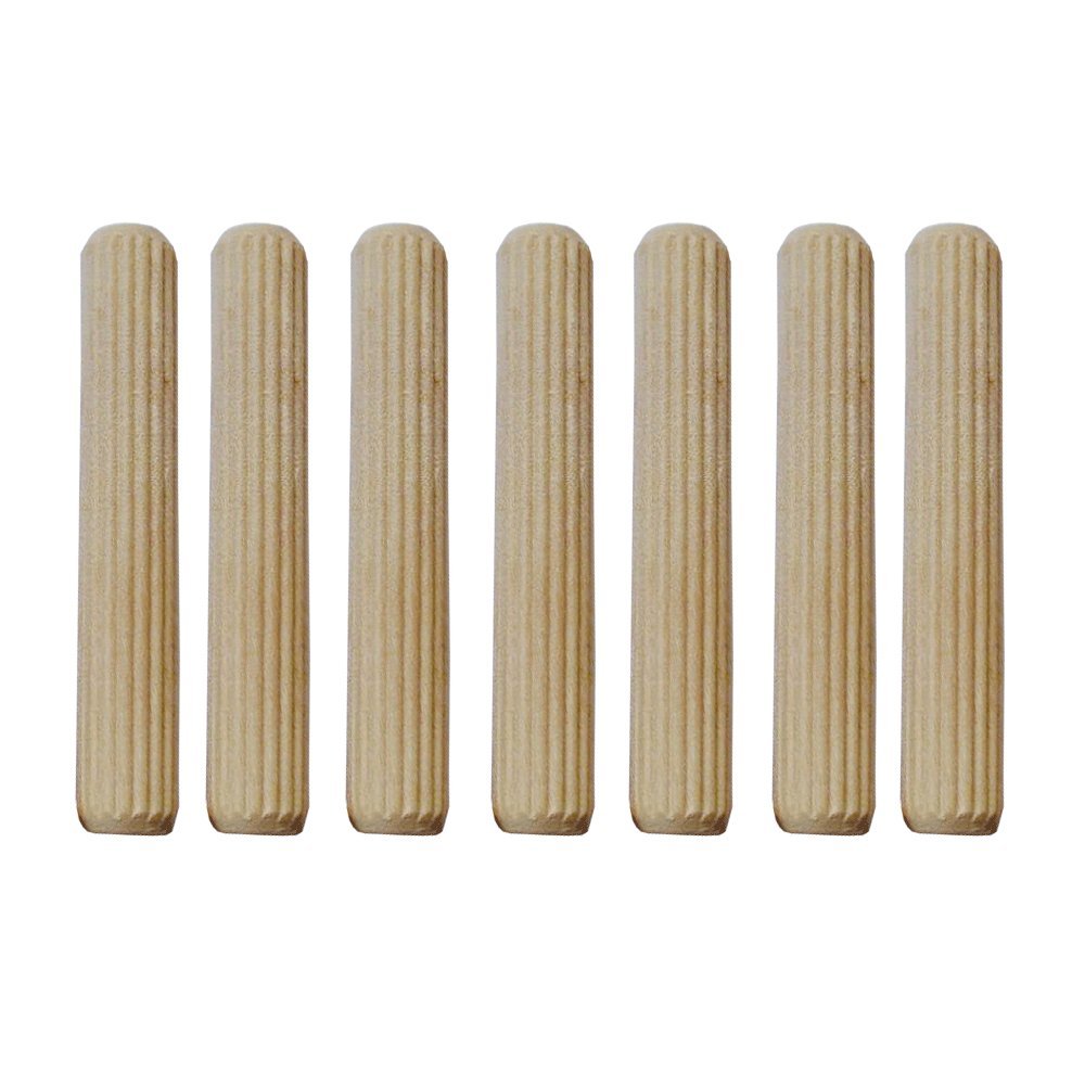 StarMall 1/4" x 2 2/5"（6x60mm） Best High Quality Fluted Wood Dowel Pins - 100 Pieces