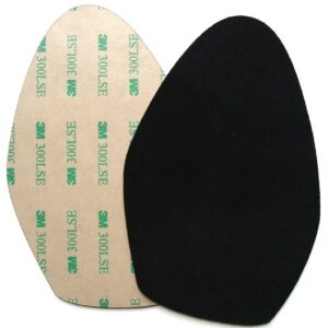 Stick-on Suede Soles for high-Heeled Shoes, with Industrial-Strength Adhesive Backing. Resole Old Dance Shoes or Convert Your Favorite Heels to Perfect Dance Shoes. [SUEDE-LA-black-r03]