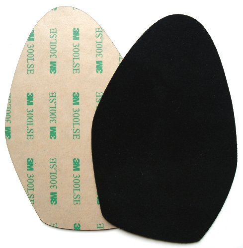 Stick-on Suede Soles for high-Heeled Shoes, with Industrial-Strength Adhesive Backing. Resole Old Dance Shoes or Convert Your Favorite Heels to Perfect Dance Shoes. [SUEDE-LA-black-r03]