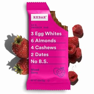 RXBAR Protein Bars, Protein Snack, Snack Bars, Mixed Berry, 12 Count (Pack of 1)