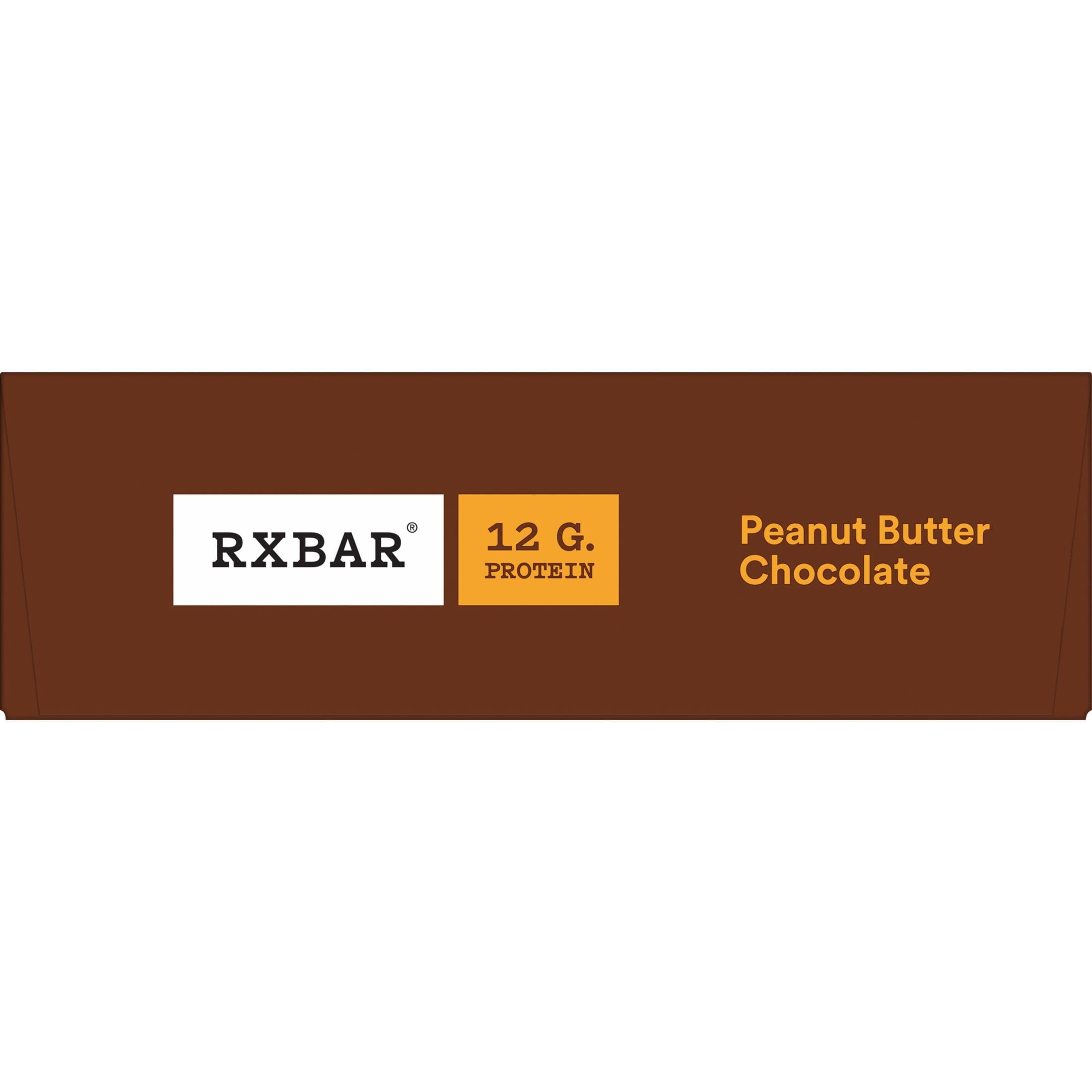 RXBAR Protein Bars, Protein Snack, Snack Bars, Peanut Butter Chocolate, 22oz Box (12 Bars)