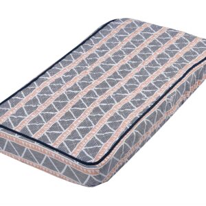 Bacati - Tribal/Aztec Muslin Quilted Changing Pad Cover (Large Triangles, Coral/Navy)