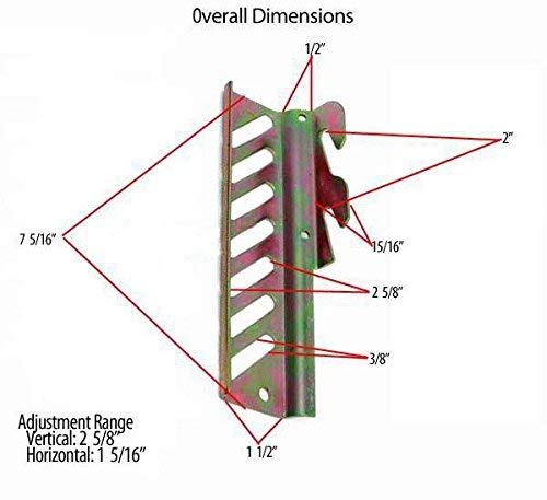 Down hook bracket headboard adapter #69 TWO PACK down hooks, bolt-on to hook-on conversion, easy conversion of non down hook, bolt on bed frame to hook-on head and footboards. Height/width adjustments