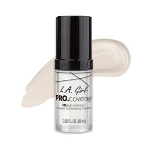 l.a. girl pro coverage liquid foundation, white, 0.95 fl oz