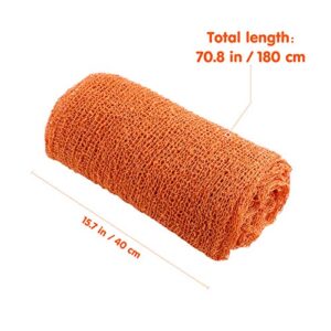 Tinksky Long Ripple Wrap, DIY Newborn Baby Photography Wrap-Baby Photo Props Favors Christmas Gift (Orange)