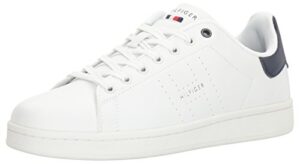 tommy hilfiger men's liston sneaker, white/navy 185, 9.5m