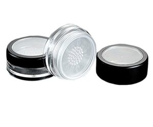 3 pieces 10g 10ml empty loose face powder blusher puff case box makeup cosmetic jars containers with sifter lids