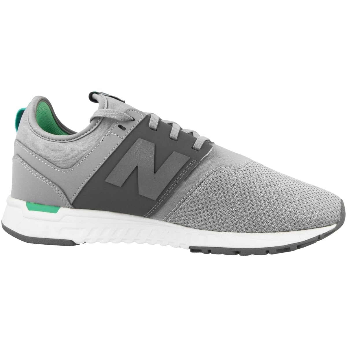 New Balance Women's WRL247 Classic Running Shoe, Size: 7.5 Width: B Color: Silver Mink/Vivid Jade