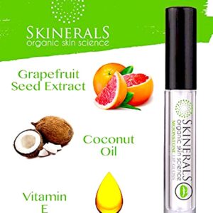 Skinerals Moonstone Lip Gloss, Hydrating Organic Formula for Lustrous Lips, Vegan, Gluten & Paraben-Free Clear Glaze