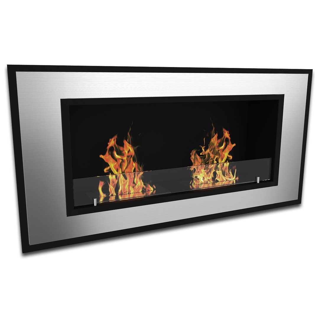 Regal Flame Brooks 47" Ventless Built in Recessed Bio Ethanol Wall Mounted Fireplace