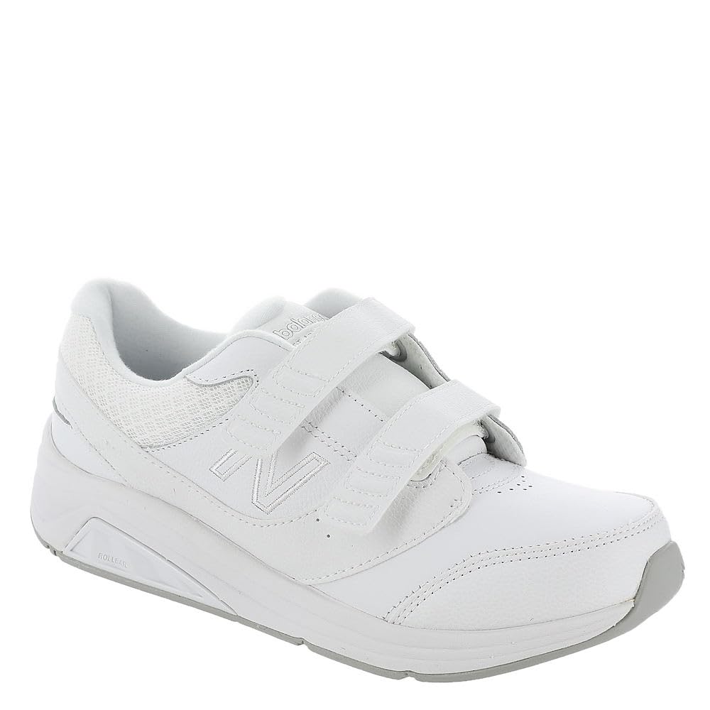 New Balance Women's 928v3 Walking Shoe, White/White Hook/Loop, 9 B US