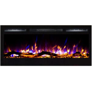 Regal Flame Lexington 35" Built-in Ventless Heater Recessed Wall Mounted Electric Fireplace - Log