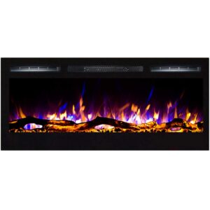 Regal Flame Lexington 35" Built-in Ventless Heater Recessed Wall Mounted Electric Fireplace - Log