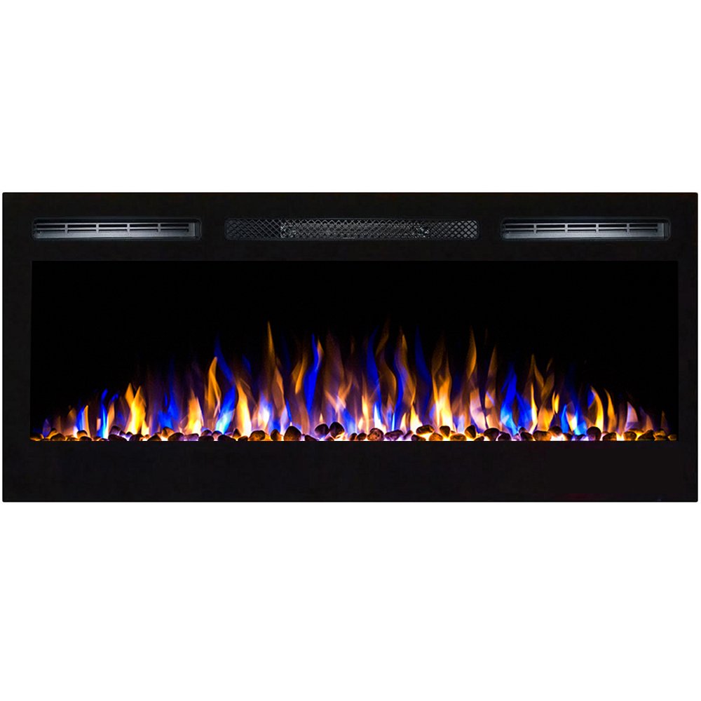 Regal Flame Lexington 35" Built-in Ventless Heater Recessed Wall Mounted Electric Fireplace - Pebble