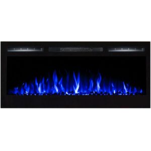 Regal Flame Lexington 35" Built-in Ventless Heater Recessed Wall Mounted Electric Fireplace - Pebble