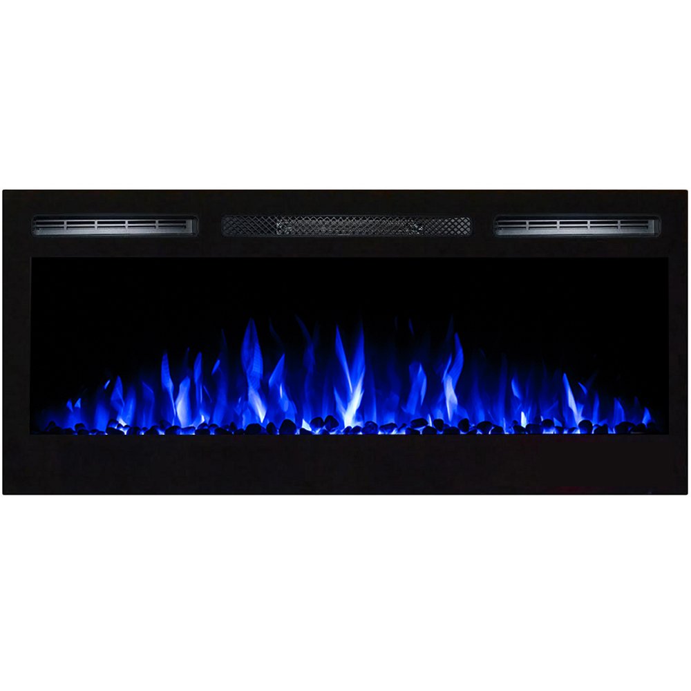 Regal Flame Lexington 35" Built-in Ventless Heater Recessed Wall Mounted Electric Fireplace - Pebble