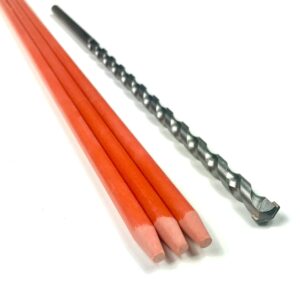 72" Driveway Markers, Snow Stakes, Plow Stakes- Includes 12" Install Bit - Orange Reflective Fiberglass 6' (20)