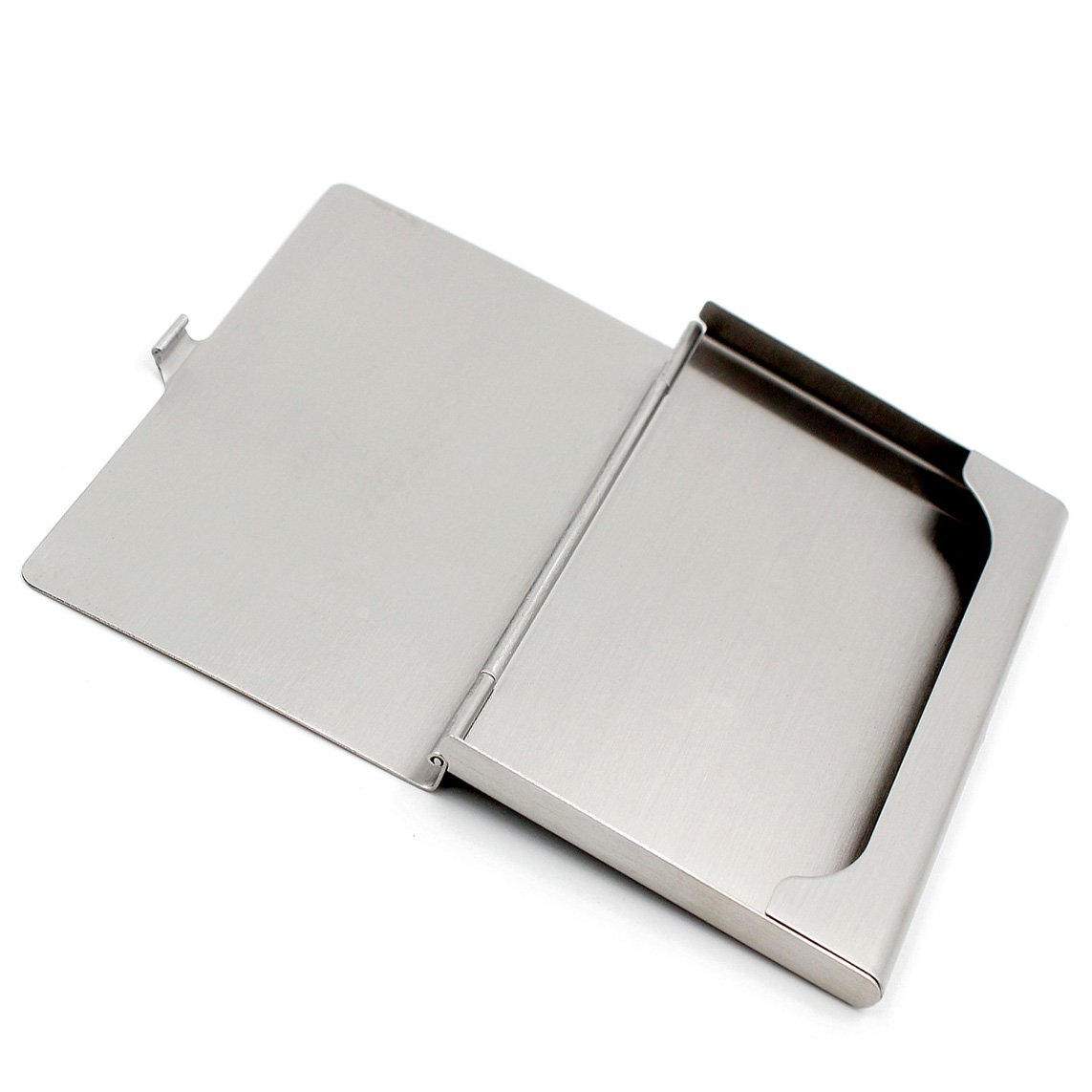 OACREMEMBERED Personalized Silver Brushed Stainless Steel Business Card Holder Case - Free Engraving