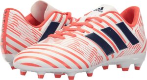 adidas women's nemeziz 17.4 fg w soccer shoe, white/mystery ink/easy coral, 9.5 medium us