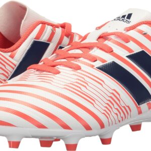 adidas Women's Nemeziz 17.4 FG W Soccer Shoe, White/Mystery Ink/Easy Coral, 9.5 Medium US