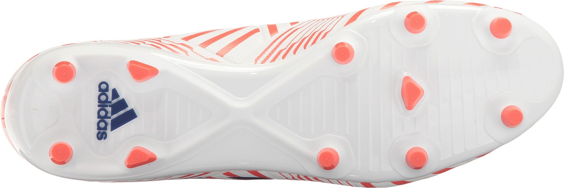 adidas Women's Nemeziz 17.4 FG W Soccer Shoe, White/Mystery Ink/Easy Coral, 9.5 Medium US