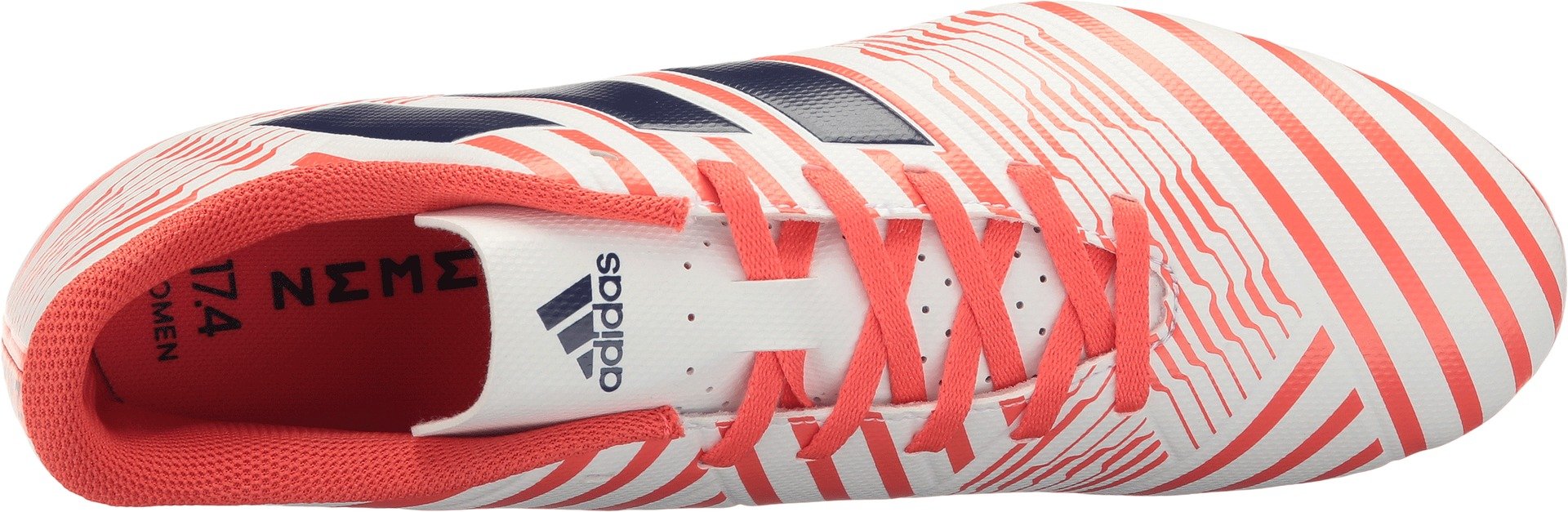 adidas Women's Nemeziz 17.4 FG W Soccer Shoe, White/Mystery Ink/Easy Coral, 9.5 Medium US