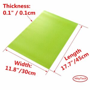 HityTech 4 Pack Refrigerator Mats, EVA Refrigerator Liners Washable Can Be Cut Refrigerator Pads Fridge Mats Drawer Table Placemats/Size 17.7" x 11.8" - Green