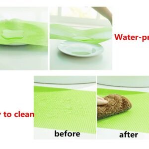 HityTech 4 Pack Refrigerator Mats, EVA Refrigerator Liners Washable Can Be Cut Refrigerator Pads Fridge Mats Drawer Table Placemats/Size 17.7" x 11.8" - Green