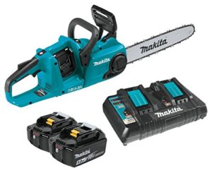 makita xcu03pt 18v x2 (36v) lxt lithium-ion brushless cordless (5.0ah) 14" chain saw kit, teal