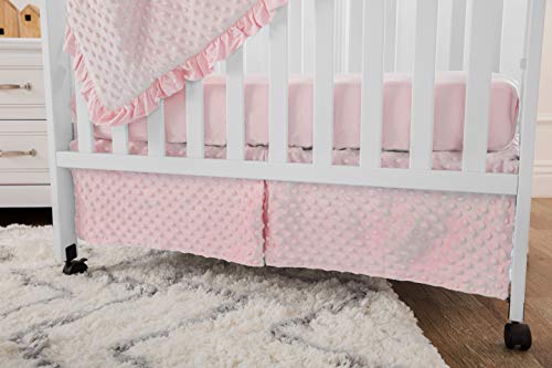 American Baby Company Heavenly Soft Minky Dot 3-Piece Mini/Portable Crib Bedding Set, Pink, for Girls