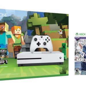 Xbox one S Console Bundle 2 items:Xbox One S 500GB Console - Minecraft Bundle,Madden NFL 17 Game Disc