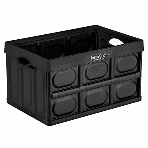 3-pack Instacrate Collapsible 12-gallon Storage Bin for Easy Storage (Black)