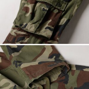 AKARMY Men's Casual Cargo Pants Military Army Camo Pants Combat Work Pants with 8 Pockets(No Belt) Battlefield Camo 32