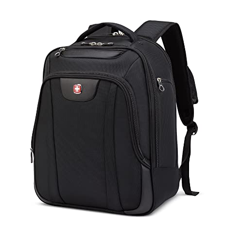 SWISSGEAR Carry-On Backpack with Quick Access Laptop Section - Fits laptops up to 17.3-Inch and Tablets - Black (SWA2328BD), Black, under-seat, Laptop