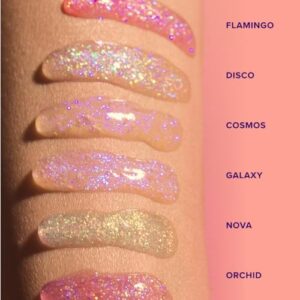 UNICORN SNOT Glitter Lip Gloss - Long-Lasting Sparkly Lip Shine - Vegan & Cruelty Free Non-Sticky Formula - Lip Gloss for Festivals and Rave Makeup - High-Shine Glitter Lip Gloss, Pink (Flamingo)