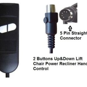 Cheidi 2 Button 5pins up&Down Lift Chair Power Recliner Remote Hand Controller