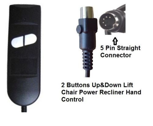 Cheidi 2 Button 5pins up&Down Lift Chair Power Recliner Remote Hand Controller