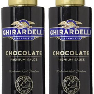 Ghirardelli Chocolate Sauce, Black Label 16oz Squeeze Bottle (Pack of 2)