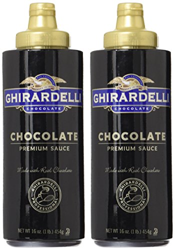 Ghirardelli Chocolate Sauce, Black Label 16oz Squeeze Bottle (Pack of 2)