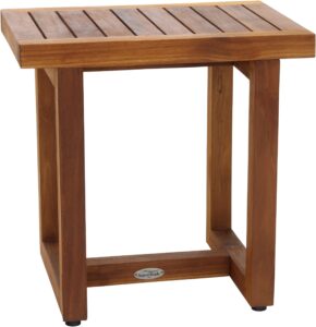 aquateak the original 18" spa teak shower bench