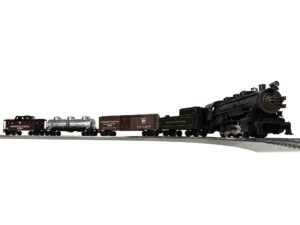 lionel pennsylvania flyer lionchief 0-8-0 freight set with bluetooth capability, electric o gauge model train set with remote