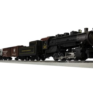 Lionel Pennsylvania Flyer LionChief 0-8-0 Freight Set with Bluetooth Capability, Electric O Gauge Model Train Set with Remote