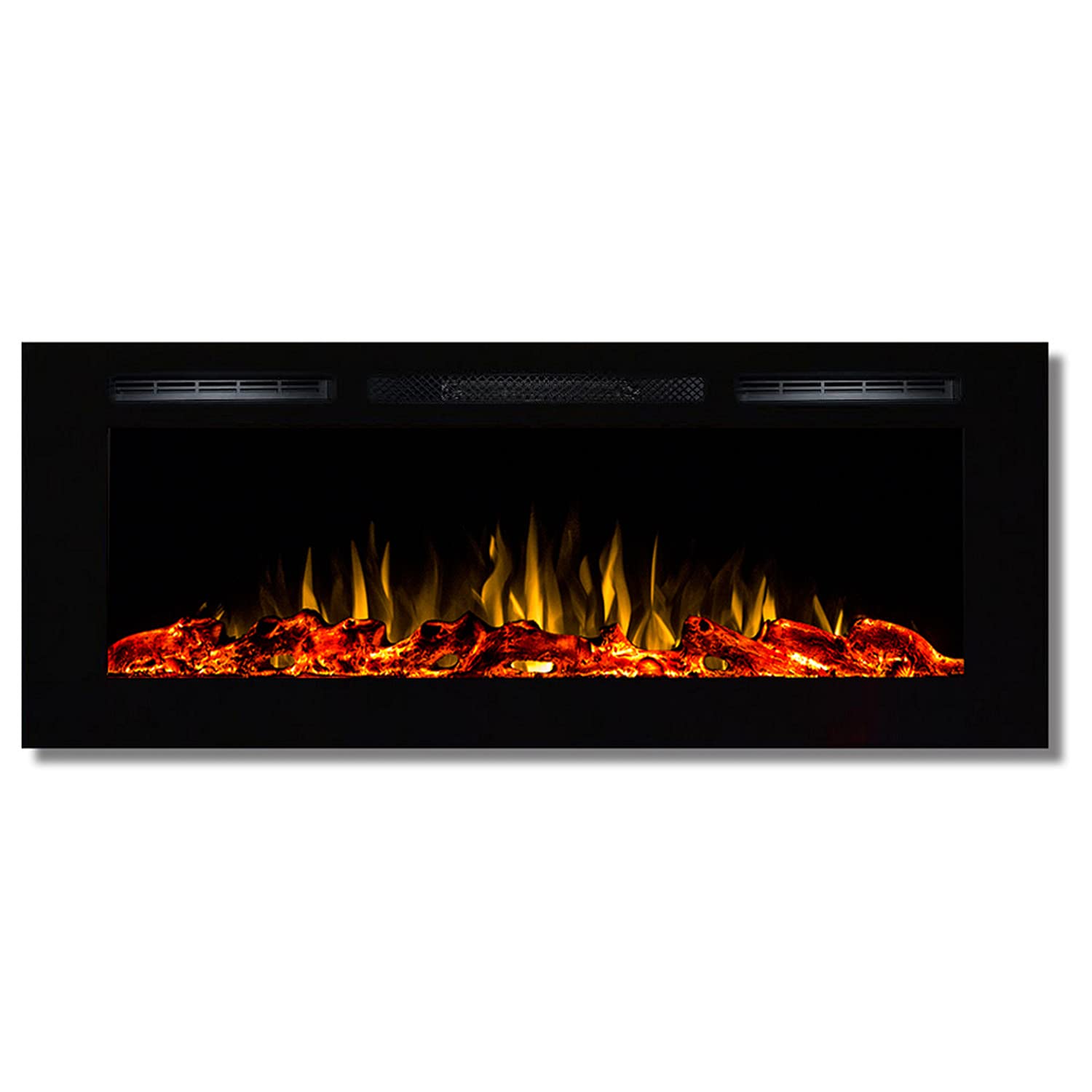 Regal Flame Fusion 50Ó Log Built-in Ventless Recessed Wall Mounted Electric Fireplace Better Than Wood Fireplaces, Gas Logs, Inserts, Log Sets, Gas, Space Heaters, Propane