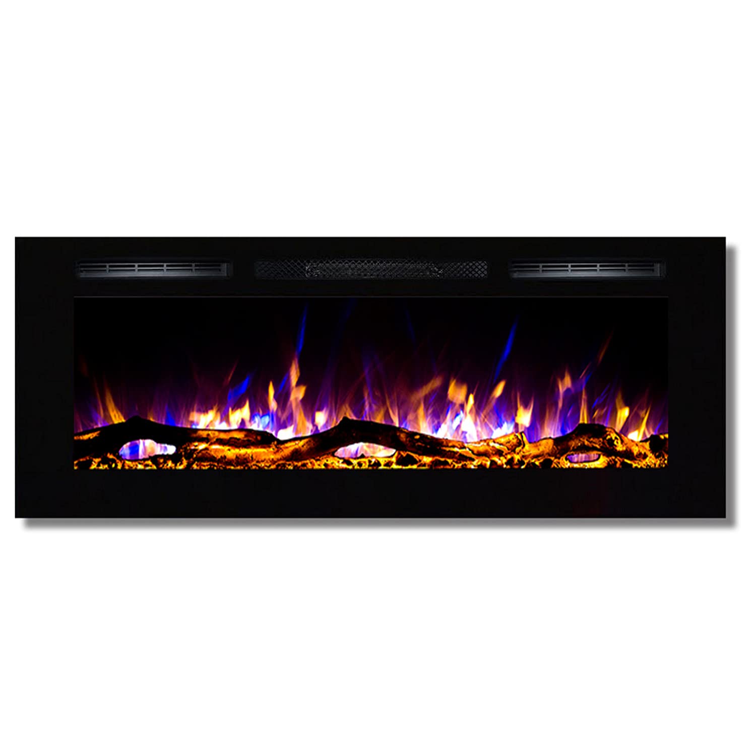 Regal Flame Fusion 50Ó Log Built-in Ventless Recessed Wall Mounted Electric Fireplace Better Than Wood Fireplaces, Gas Logs, Inserts, Log Sets, Gas, Space Heaters, Propane