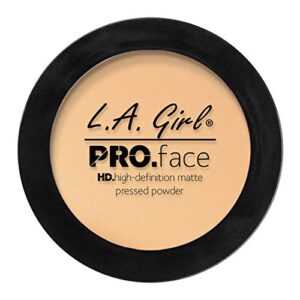 l.a. girl pro face hd matte pressed powder, creamy natural, 0.25 ounce (pack of 3) (gpp604)