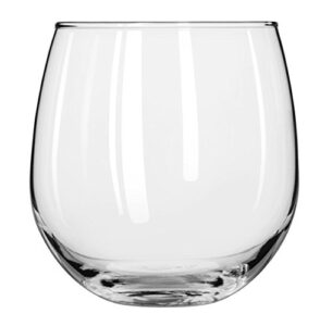 libbey 222 red wine stemless, 16-3/4 oz, 3.875" height, 3.875" width, 3.875" length, large, clear (pack of 12)